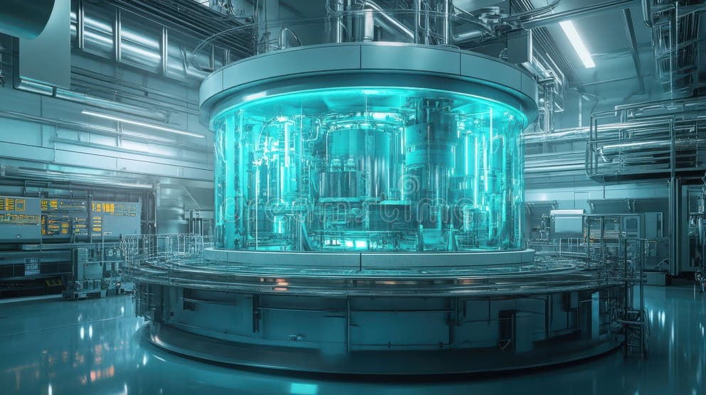 Futuristic Advanced Nuclear Reactor Cooling System Inside a High-tech ...