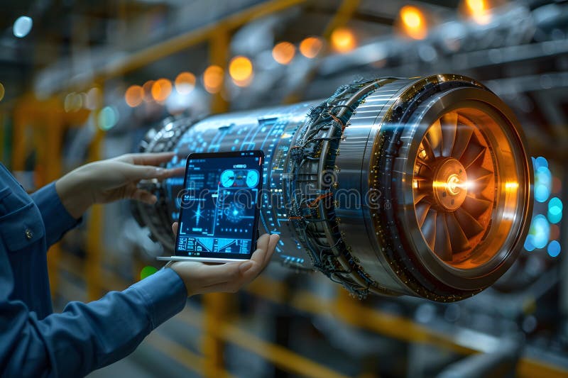 Futuristic Aerospace Technology Design with Advanced Digital Interfaces ...