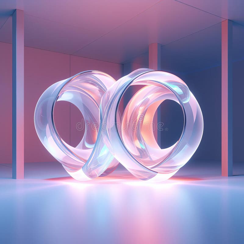 Futuristic Aesthetic Dominated by Iridescent Transparent Rings ...