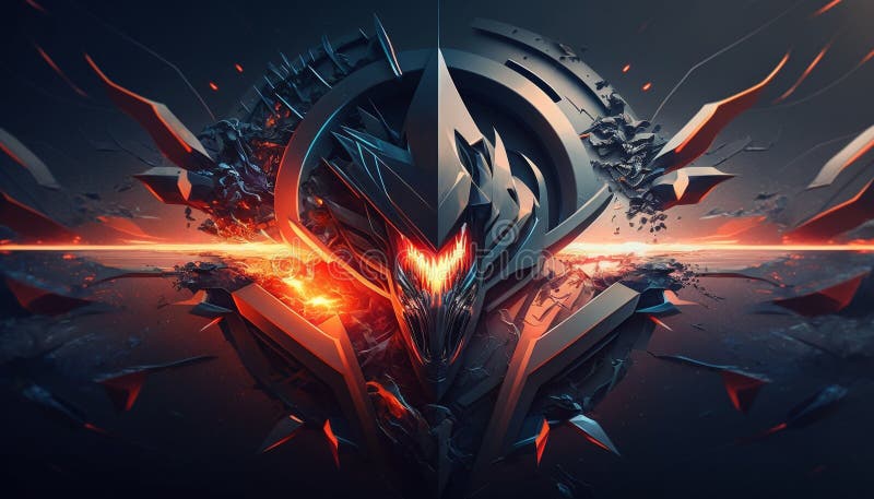 Futuristic Broken Aesthetic Logo Wallpaper Stock Illustration ...