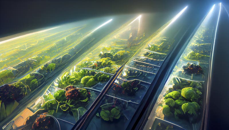 Futuristic Agriculture, Conceptual Generative Ai Illustration Stock ...