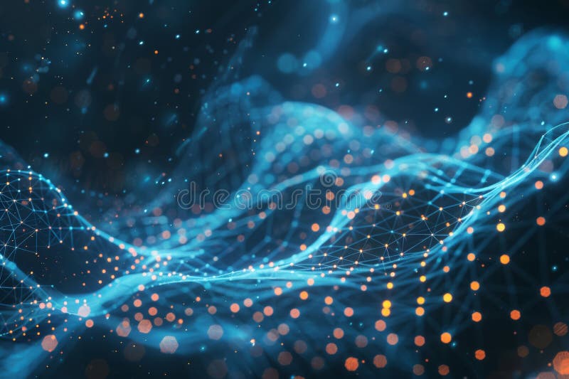 Futuristic AI Technology Background with Abstract Patterns, Neural ...