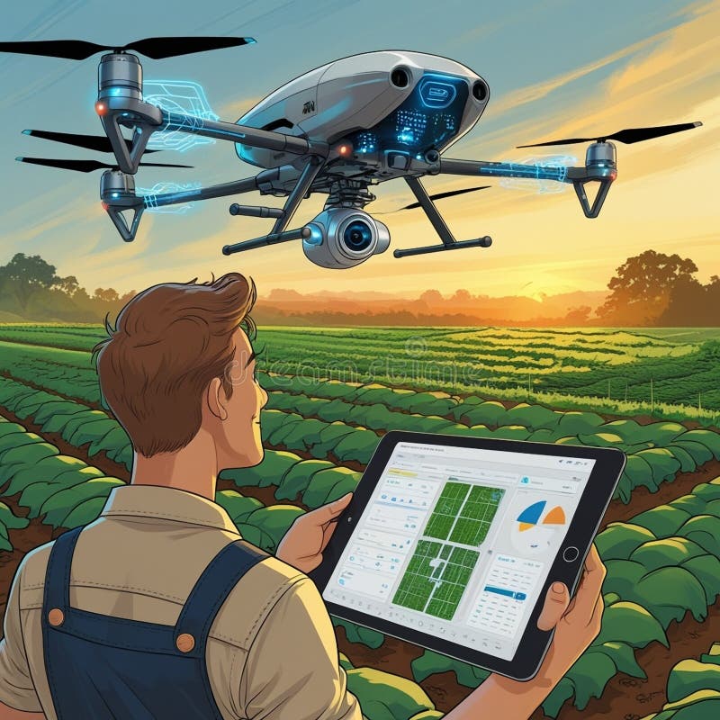 Futuristic AI Agriculture – Autonomous Irrigation Systems, Predictive ...