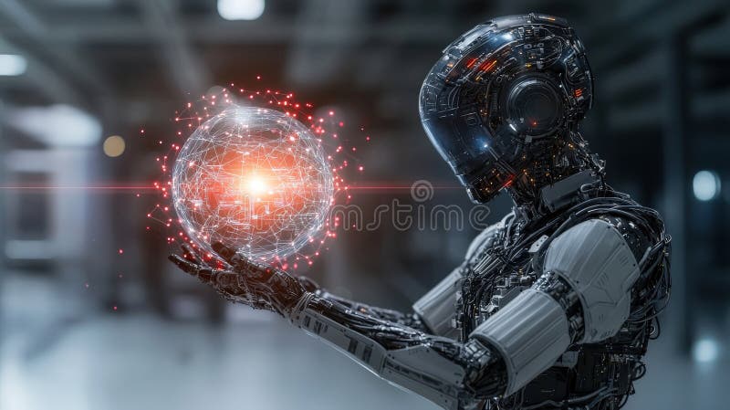 Futuristic Ai Algorithms in Global Digital Networks Close-up Tech ...