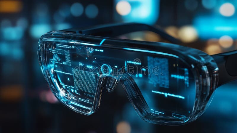 Futuristic AI Assistant Integrated into Smart Glasses with Holographic ...