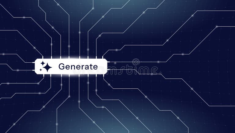 Futuristic AI Banner with Generative Adversarial Network, Large ...