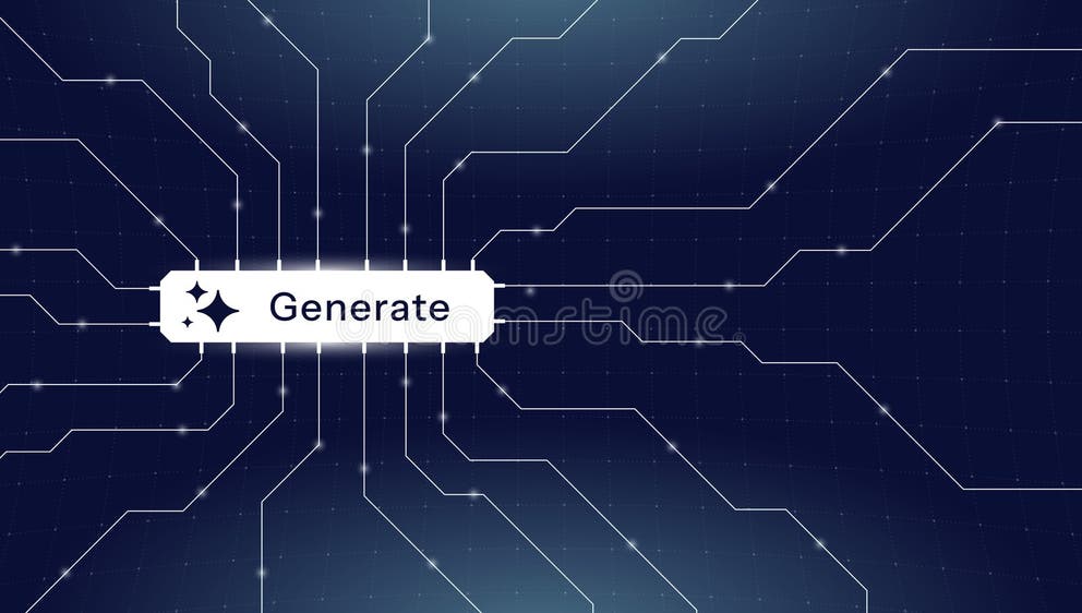 Futuristic AI Banner with Generative Adversarial Network, Large ...