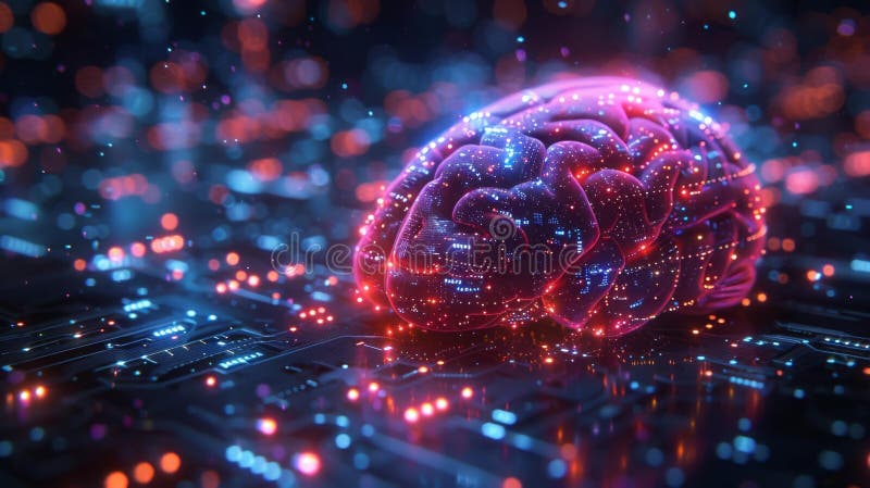 Futuristic Ai Brain with Circuits - Generative Ai Stock Illustration ... Futuristic Ai Brain with Circuits - Generative Ai Stock Illustration ...
