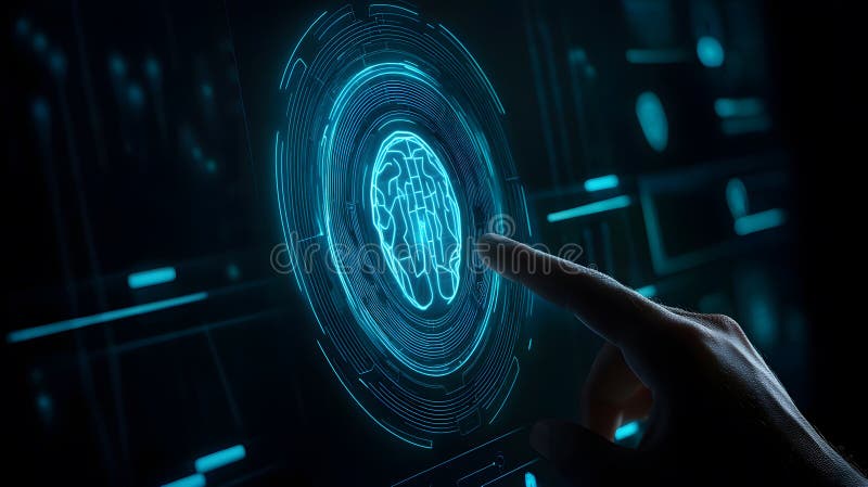 Futuristic AI Brain Interface Technology with Finger Touch, Neural ...