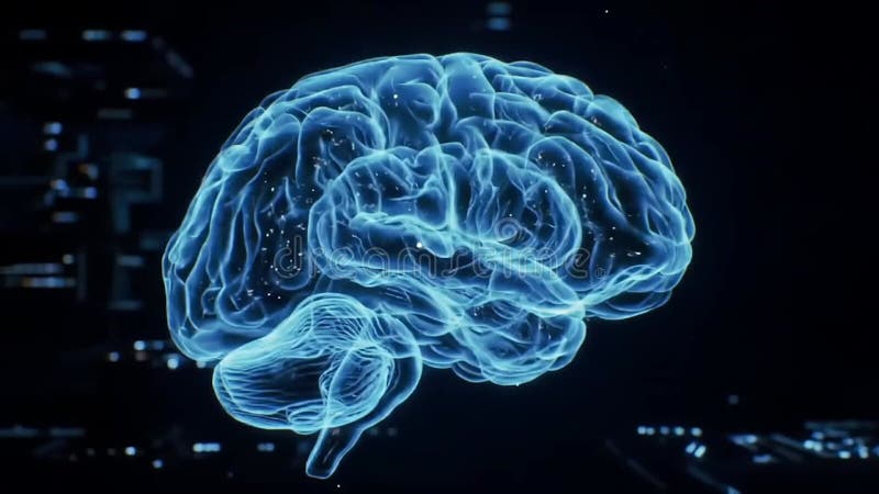 Futuristic AI Brain Processing Data in Real Time – Cyberpunk Neural ...