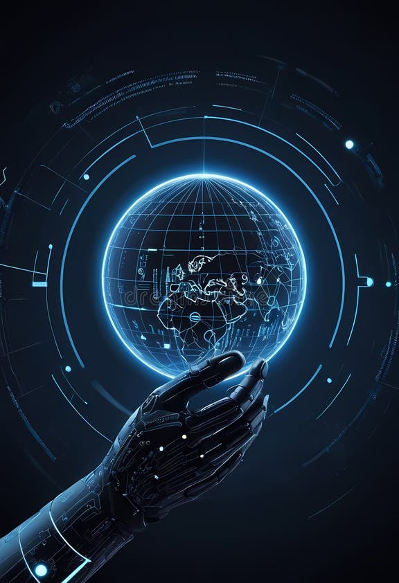 Futuristic AI Chatbot Interface in Hand, Symbolizing Automation and ...