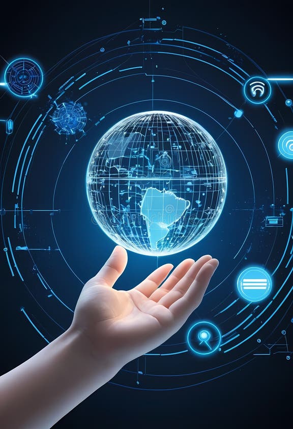 Futuristic AI Chatbot Interface in Hand, Symbolizing Automation and ...