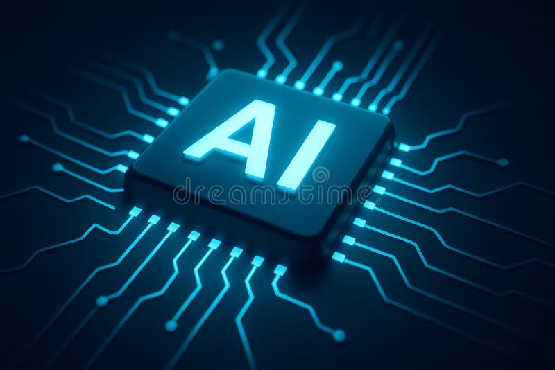 Futuristic AI Chip Background – Abstract Technology Circuit Design for Artificial Intelligence ...