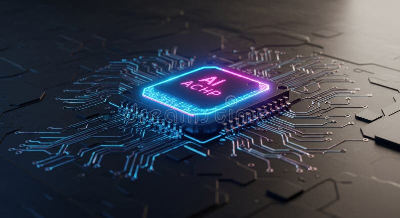 AI Chip: the Future of Computing Stock Illustration - Illustration of ...