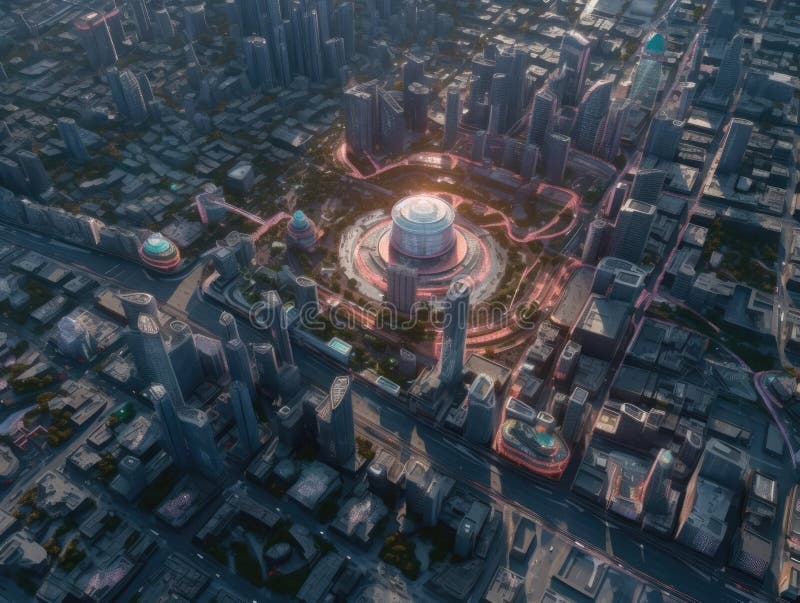 Futuristic AI City with Advanced Transportation and Infrastructure ...