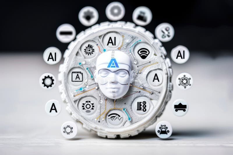 Futuristic AI Clock with Glowing Elements, Symbolizing Advanced ...