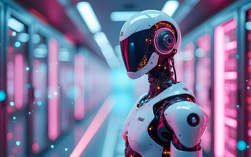 Futuristic AI Coding Agent Concept with Digital Code, Artificial Intelligence, and Tech ...