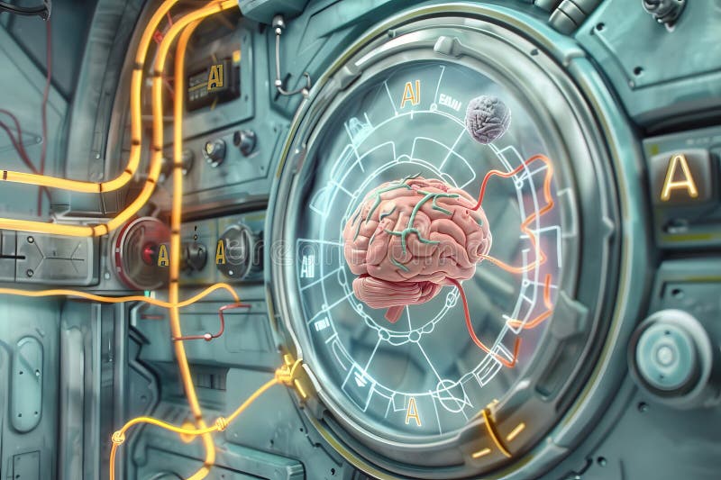 Futuristic AI Control Room with Advanced Technology and Dynamic Data ...