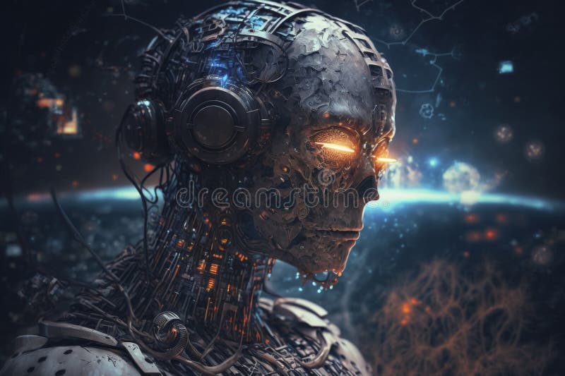 Futuristic AI Cyborg Concept Stock Image - Image of innovation ...