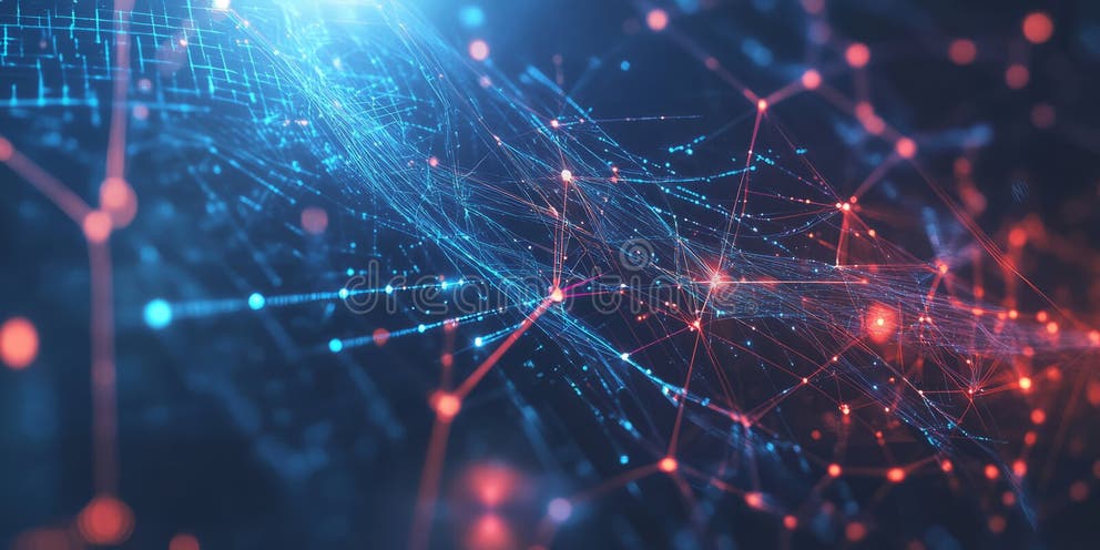 A Futuristic Ai Driven Deep Space Mining Operation Displaying Glowing Cybernetic Resource Stock