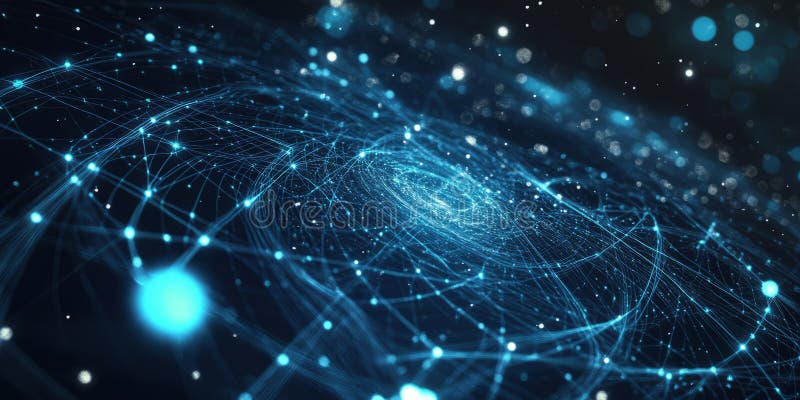 Cybernetic Ultra Fast Interstellar Communication Pathways Stock Photos ...