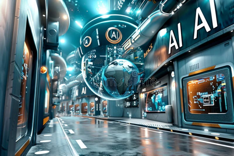 Futuristic AI Exhibition, Representing the Role of Artificial ...