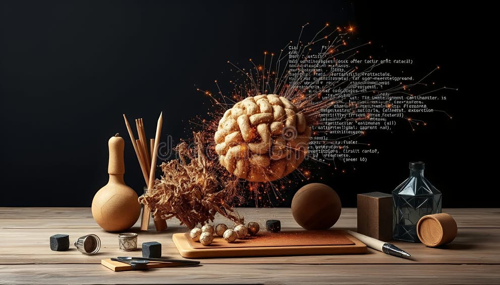 Futuristic Ai Generated Abstract Art Blending Machine Learning and ...