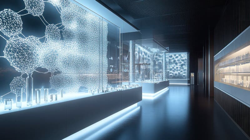Futuristic AI-Generated Lab Interior Stock Illustration - Illustration ...