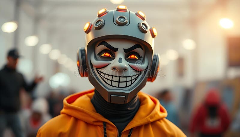 Futuristic AI Human Interface Illustrations with Neural and Cybernetic ...