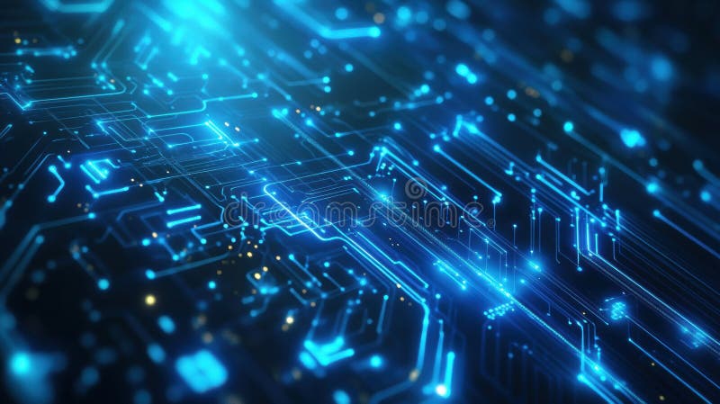 Futuristic AI Inspired Digital Background Showcasing Glowing Neural ...