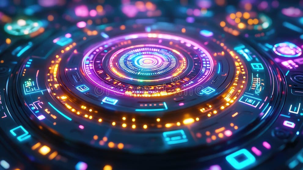 Futuristic Ai Interface with Complex Data Visualizations and Neural Network Patterns for ...