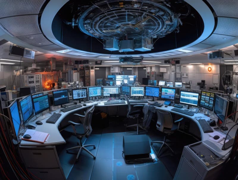 Futuristic AI Lab with Advanced GPUs Stock Illustration - Illustration ...