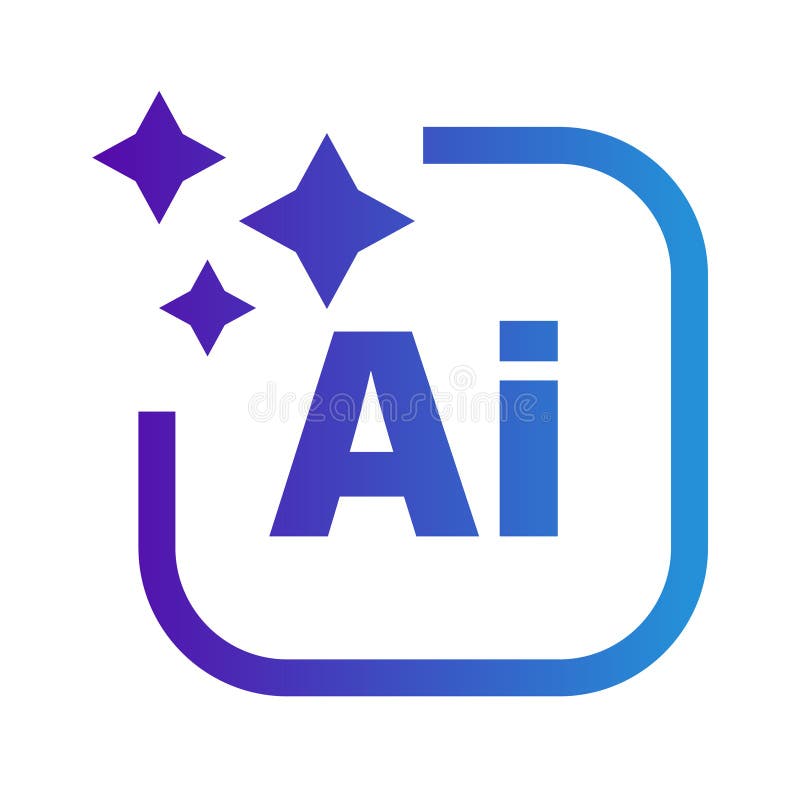 Futuristic AI Logo Design with Gradient for Modern Technology and Innovation Concepts. Vector ...