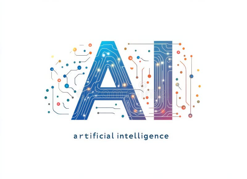 Futuristic AI Logo Design with Circuitry Elements Representing ...