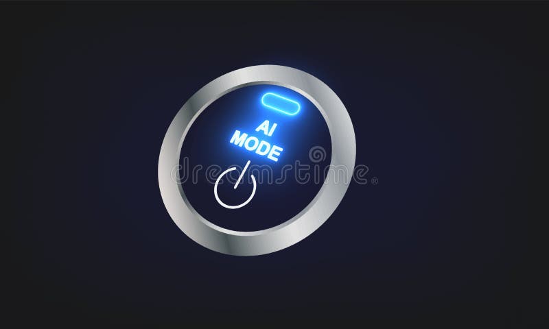 Futuristic AI MODE Digital Control Panel. Vector Illustration Stock ...