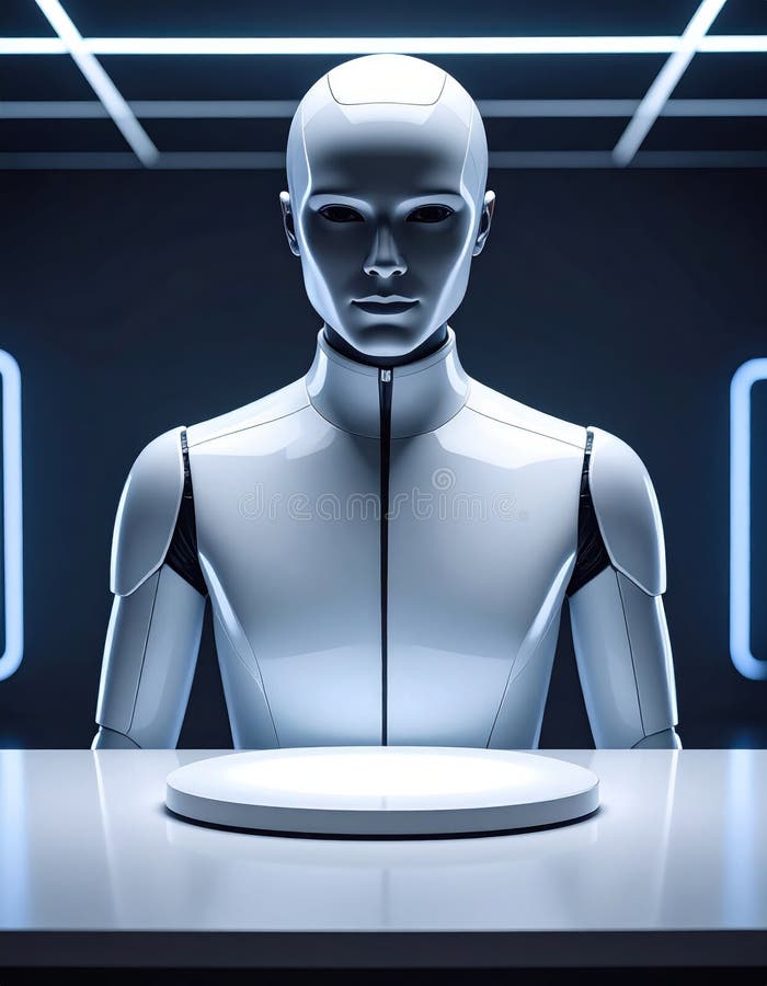 Futuristic AI Model Poised for Innovative Stock Photo - Image of ...