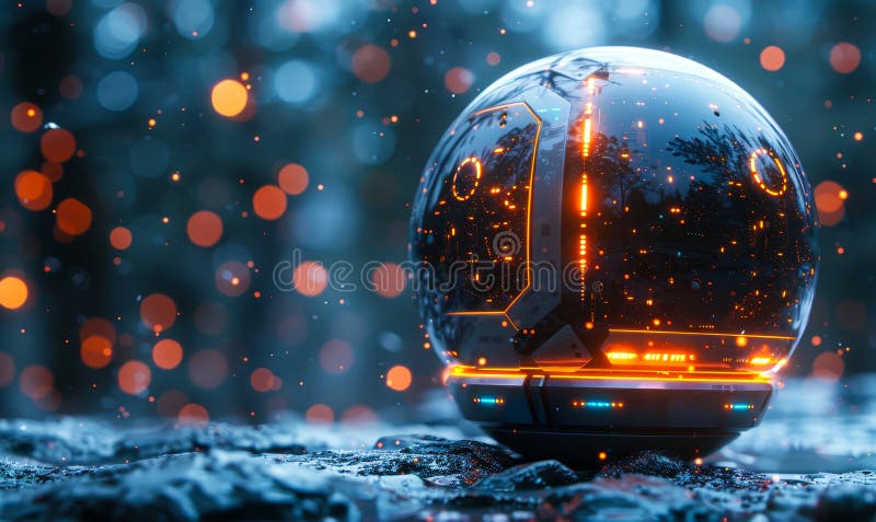 Futuristic AI Orb Sphere - Powerful Artificial Intelligence Software ...