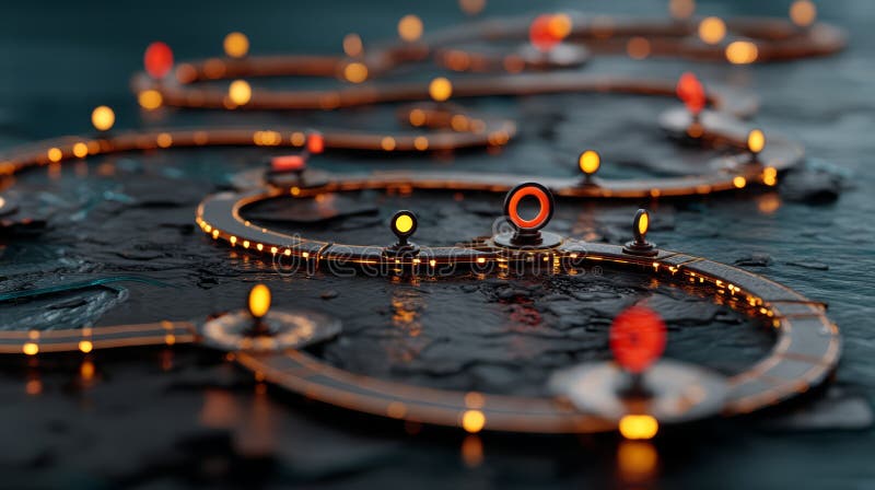 Futuristic AI Pathfinding System with Dynamic Lights and Interactive ...