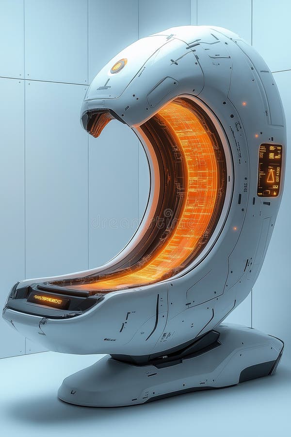 Futuristic AI Pod Designed for Enhanced Human Experience in a High-tech ...