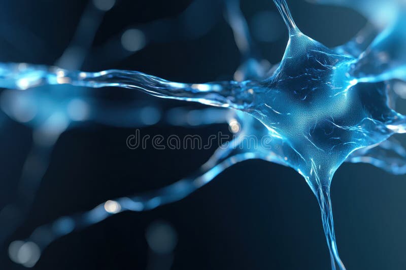 Futuristic AI-powered Cybersecurity System with Glowing Blue Neural ...