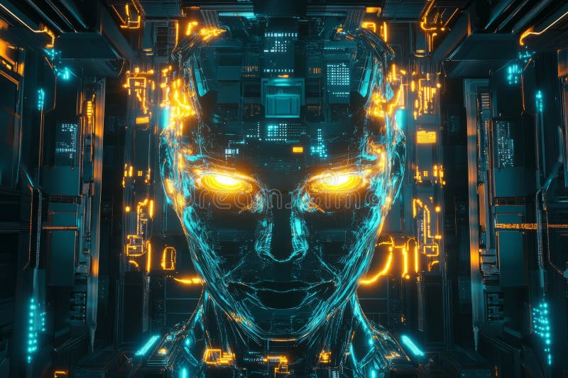 Futuristic Ai Powered Robotic Face Stock Photos - Free & Royalty-Free Stock Photos from Dreamstime