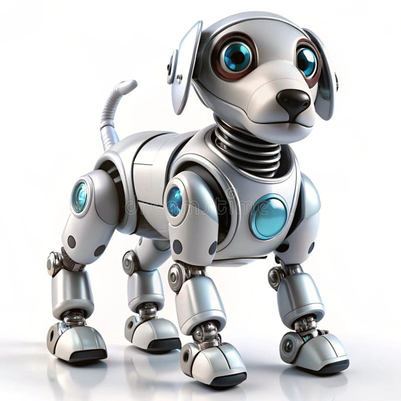 Futuristic AI-powered Robotic Pet Stock Illustration - Illustration of ...