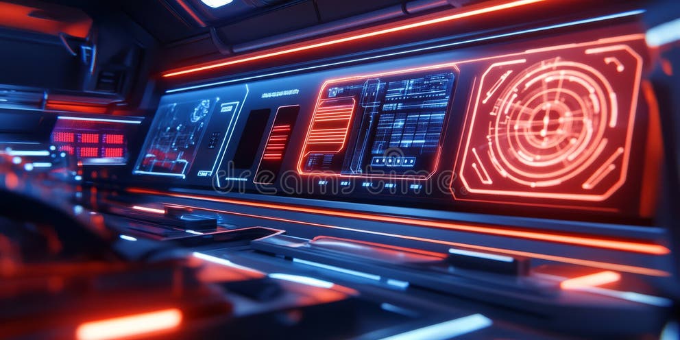 A Futuristic AI-powered Supercomputer, Featuring Glowing Cybernetic ...