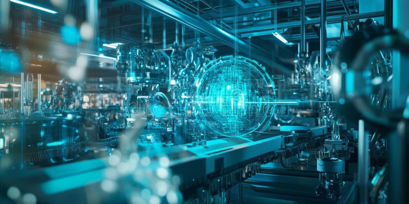 Futuristic Ai Powered Zero Gravity Manufacturing Station Stock Photos ...