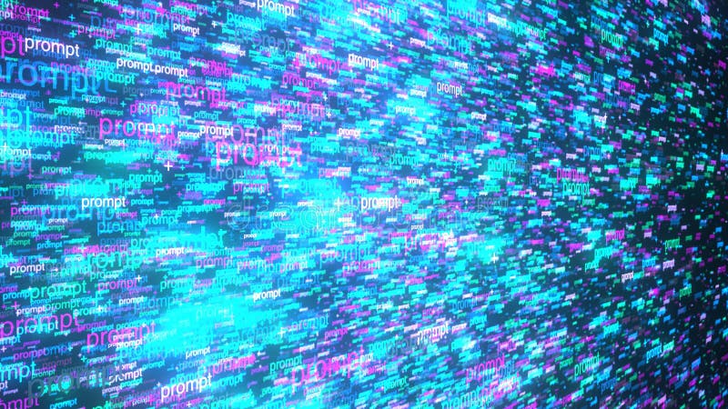 Futuristic AI Prompt with Humanoid Head Stock Vector - Illustration of ...