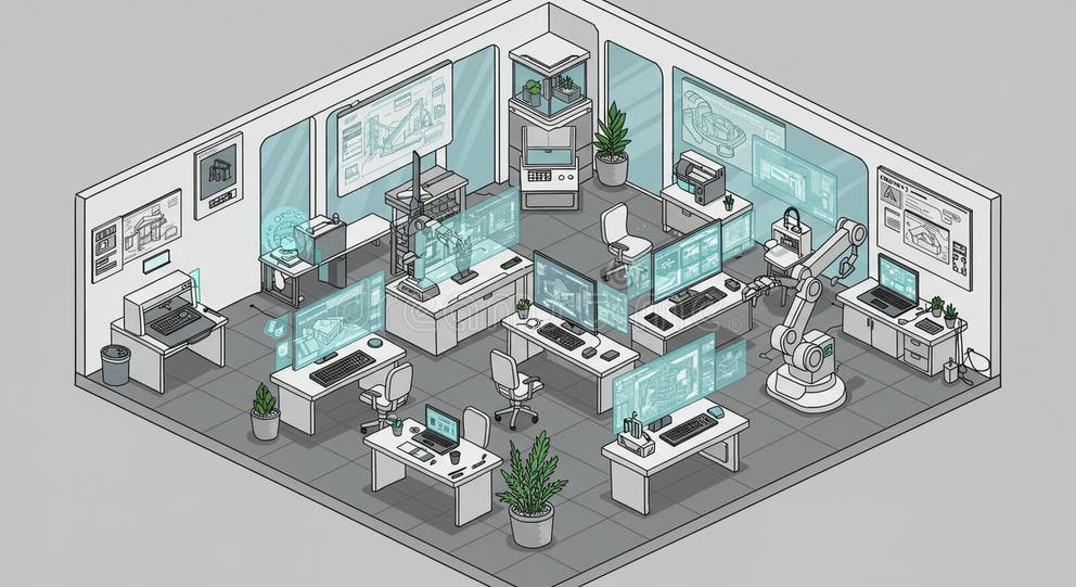 Research Workstations Stock Illustrations – 1,567 Research Workstations ...