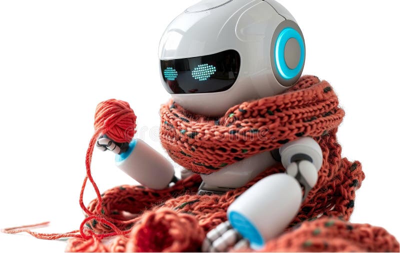 Futuristic Ai Robot Knitting Scarf Technology Stock Illustrations – 2 ...