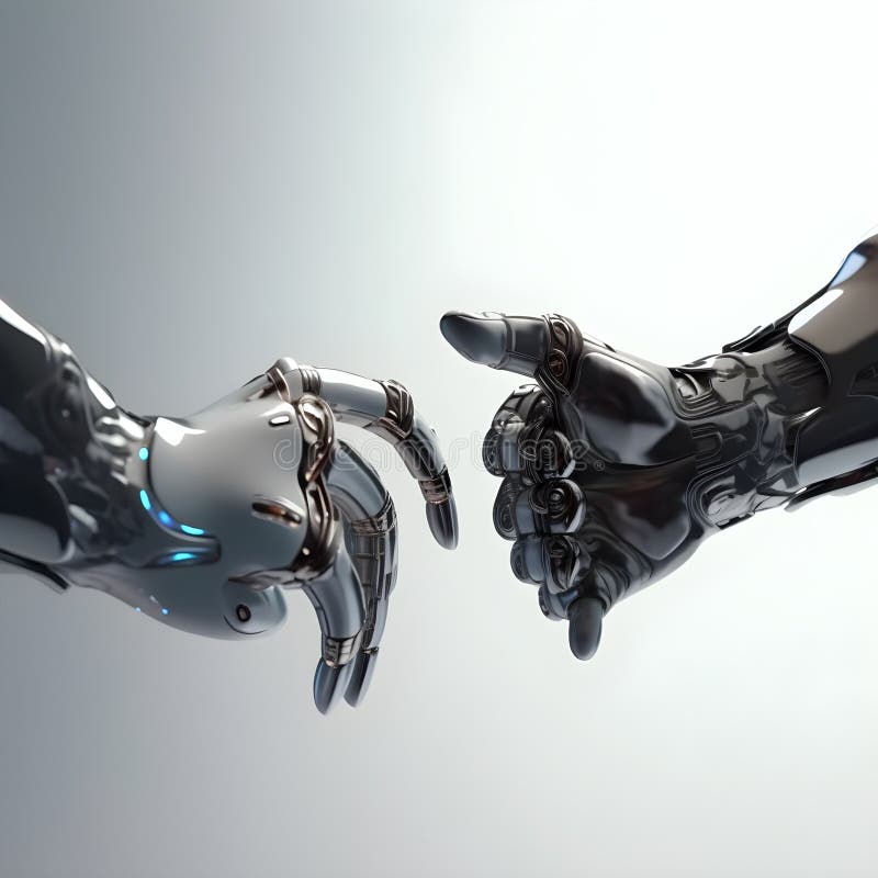 Futuristic AI Robotic Hand. Artificial Intelligence Stock Illustration ... Futuristic AI Robotic Hand. Artificial Intelligence Stock Illustration ...