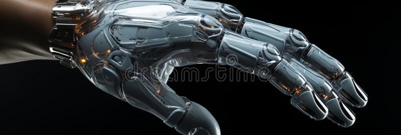 Futuristic AI. Robotic Hand, Human-like Robot, Technology Development ...