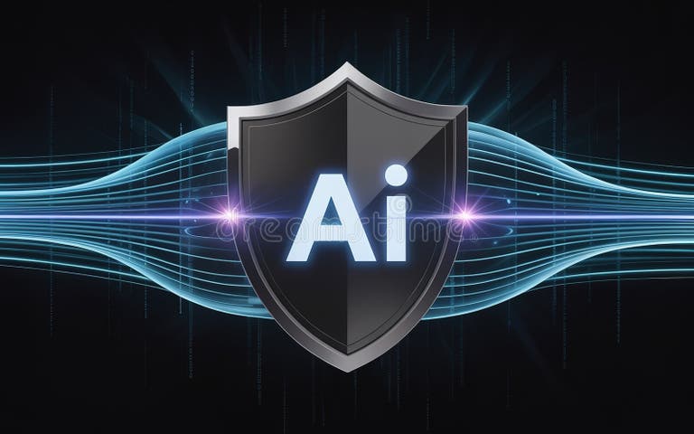 AI Security Shield Digital Technology Abstract Background Ai Protection ...